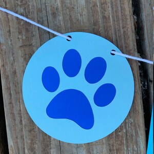 Blue Paw Print ONE Birthday Banner | Blues Highchair Banner | Blues ...