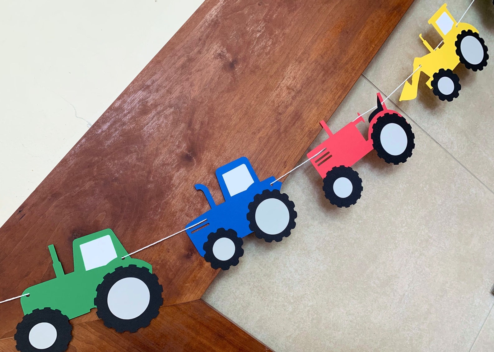 Tractor Birthday Banner | Farm Farmer Tractor Party Garland| Tractor ...