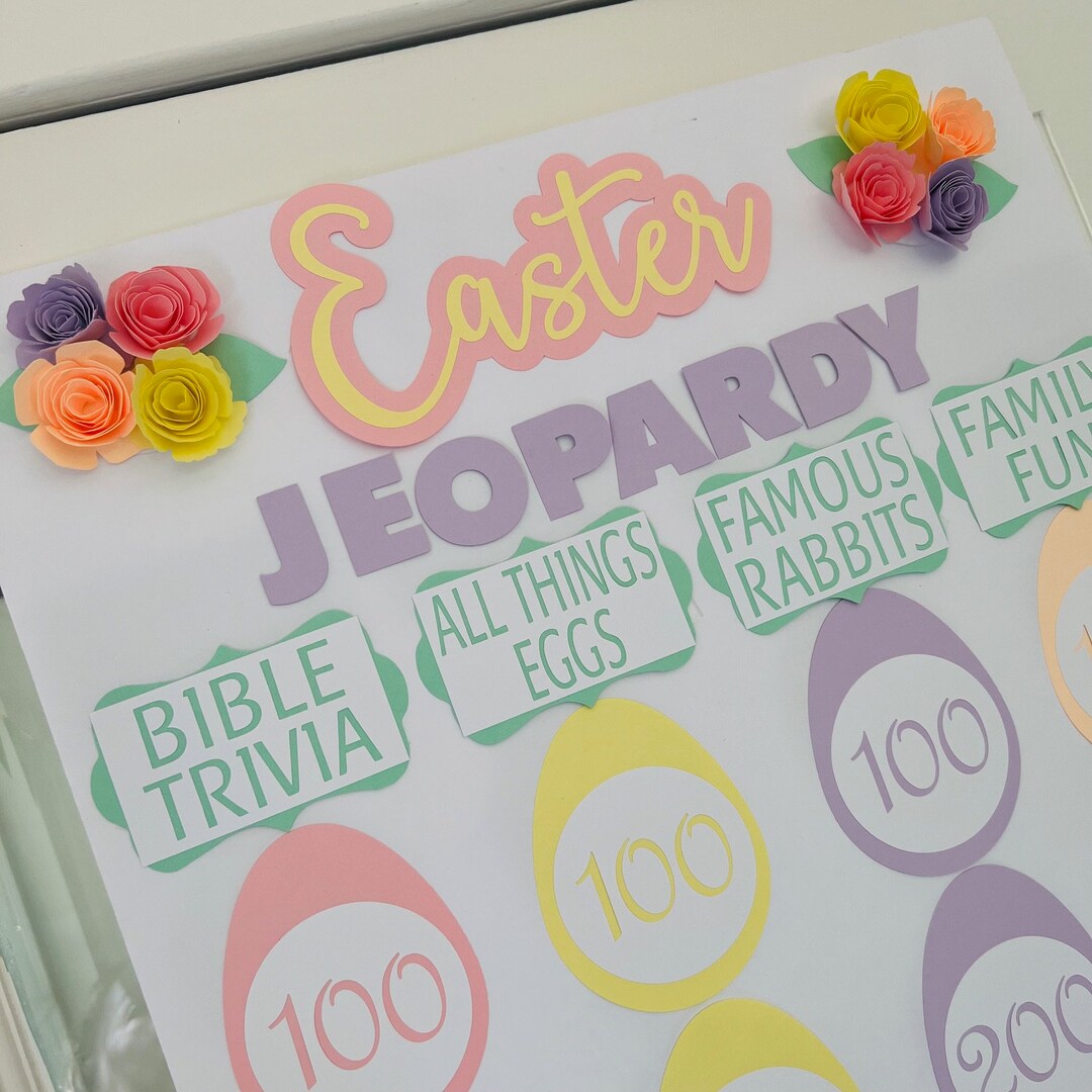 Easter Trivia Jeopardy Game Bible Church Spring Egg Basket Wedding ...