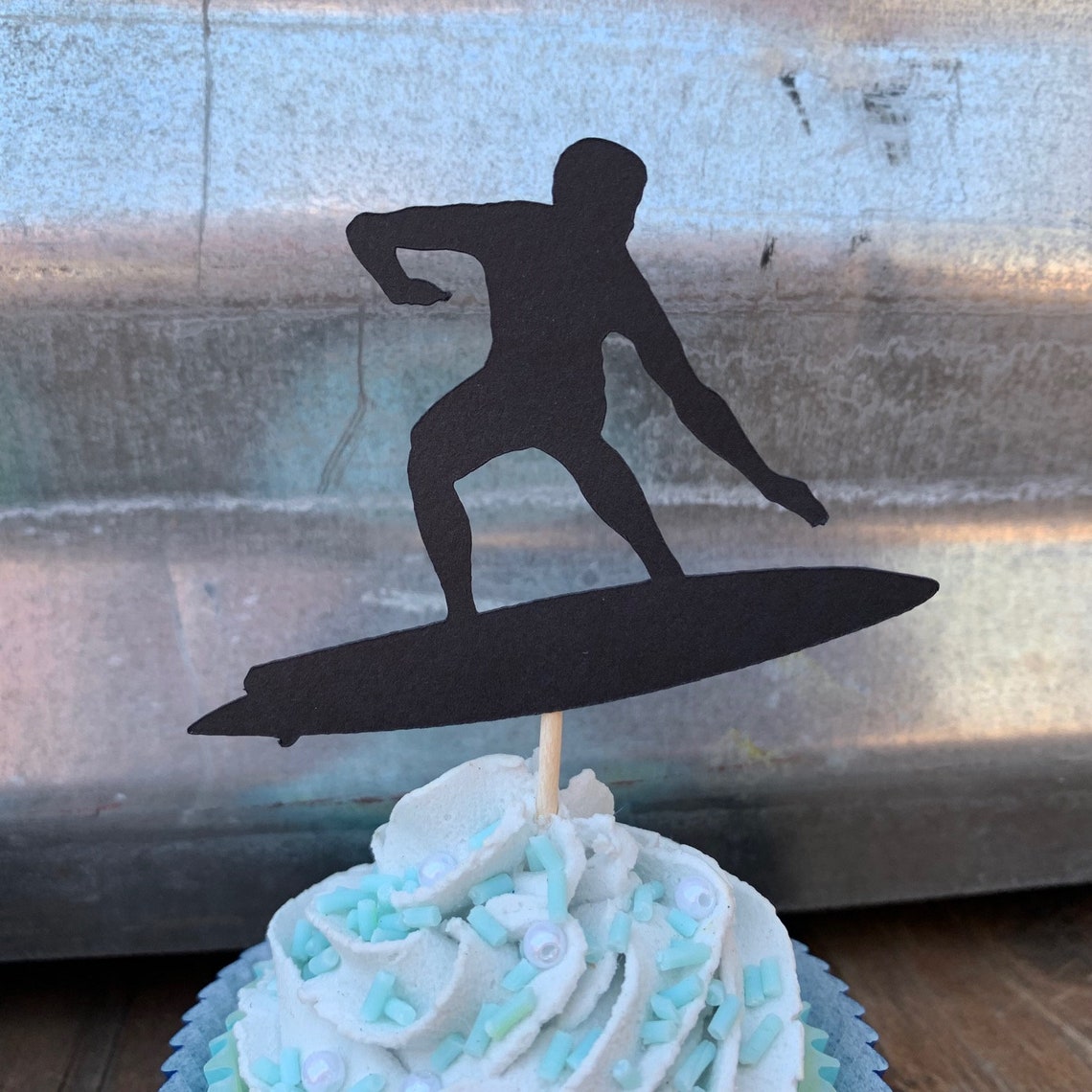 Surfer Surfing Birthday Cupcake Toppers 12 Count | Surfing Ocean ...