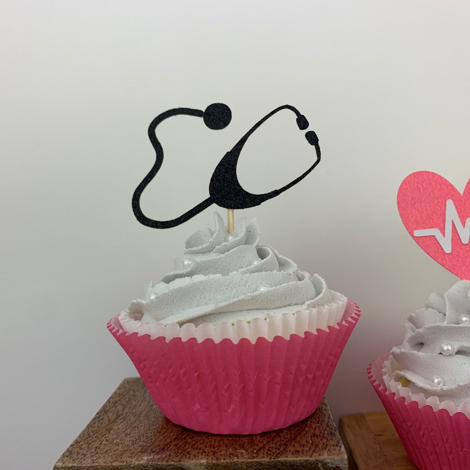 Glitter Nurse Cupcake Toppers 12 Count Nurse Graduation - Etsy