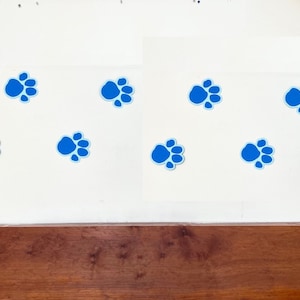 Blue Paw Print Wall Centerpieces Cutouts Decorations | Blue Paw Print ...