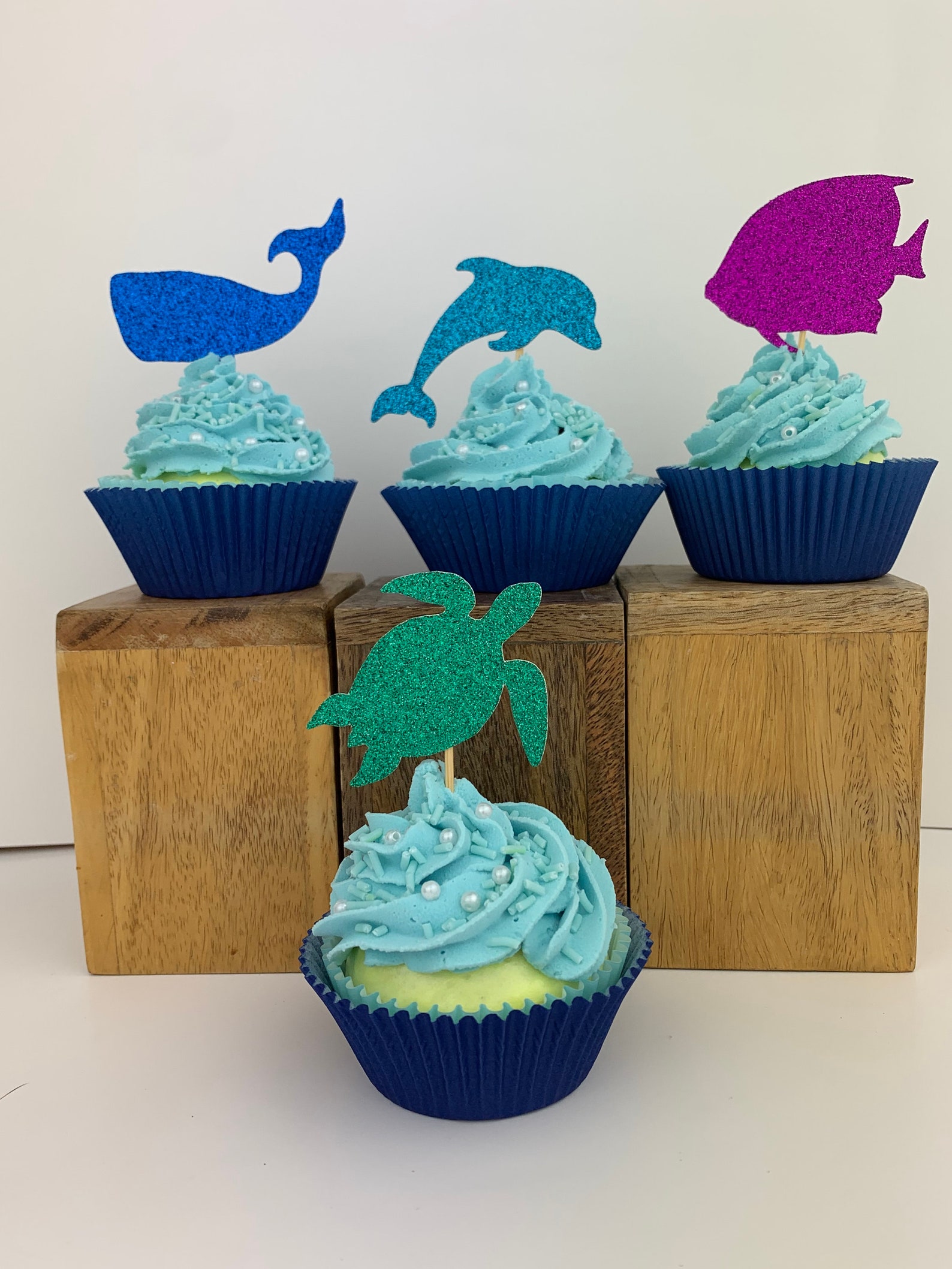 Sea Creature Cupcake Toppers 12 Count Ocean Cupcake Toppers - Etsy