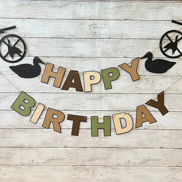 Duck Hunting Happy Birthday Banner - Etsy