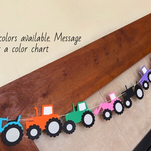 Tractor Birthday Banner | Farm Farmer Tractor Party Garland| Tractor ...