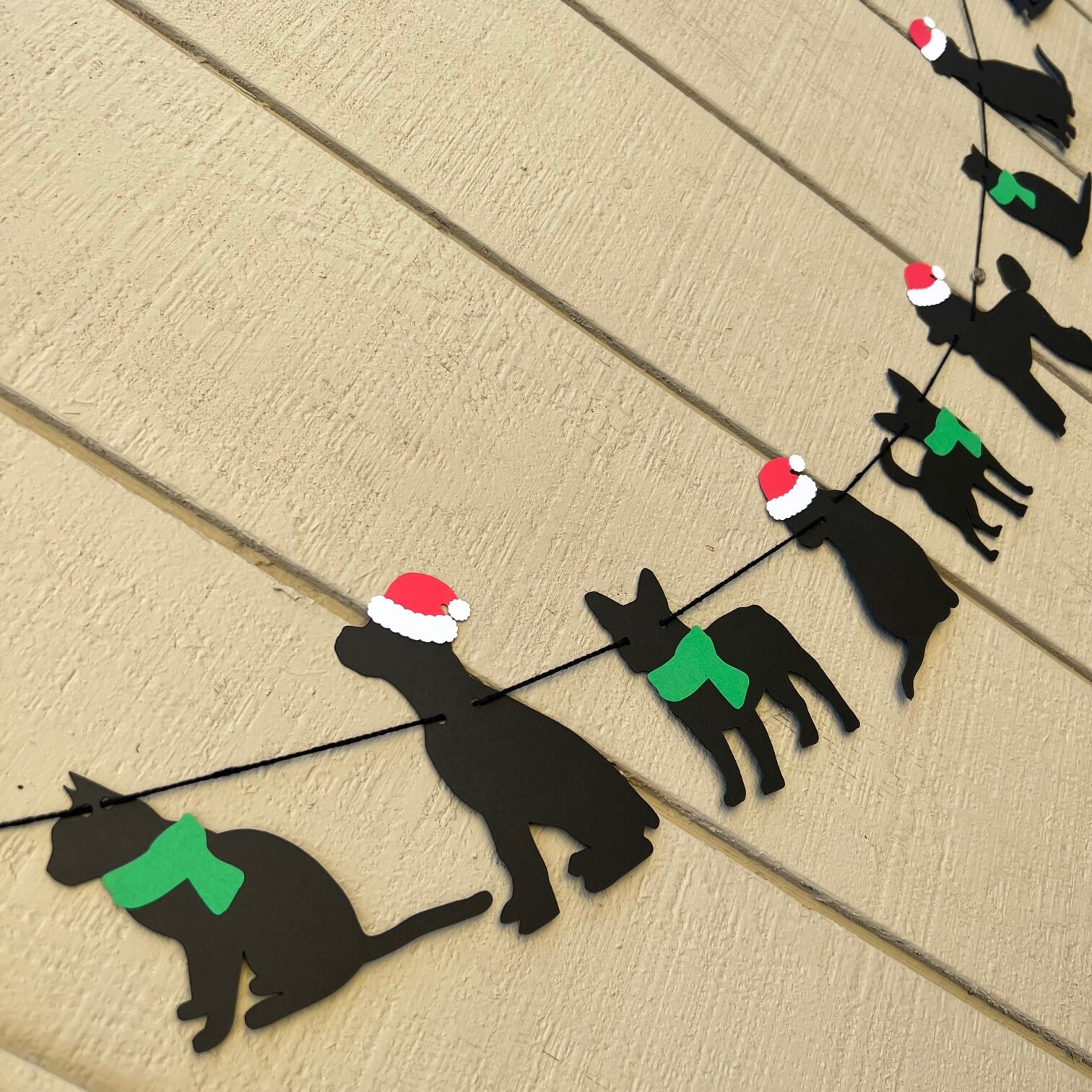 Christmas Holiday Cat Dog Santa Vet Veterinary Clinic Decor Decorations ...