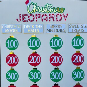 Christmas Holiday Jeopardy Family Trivia Office Party Game - Etsy