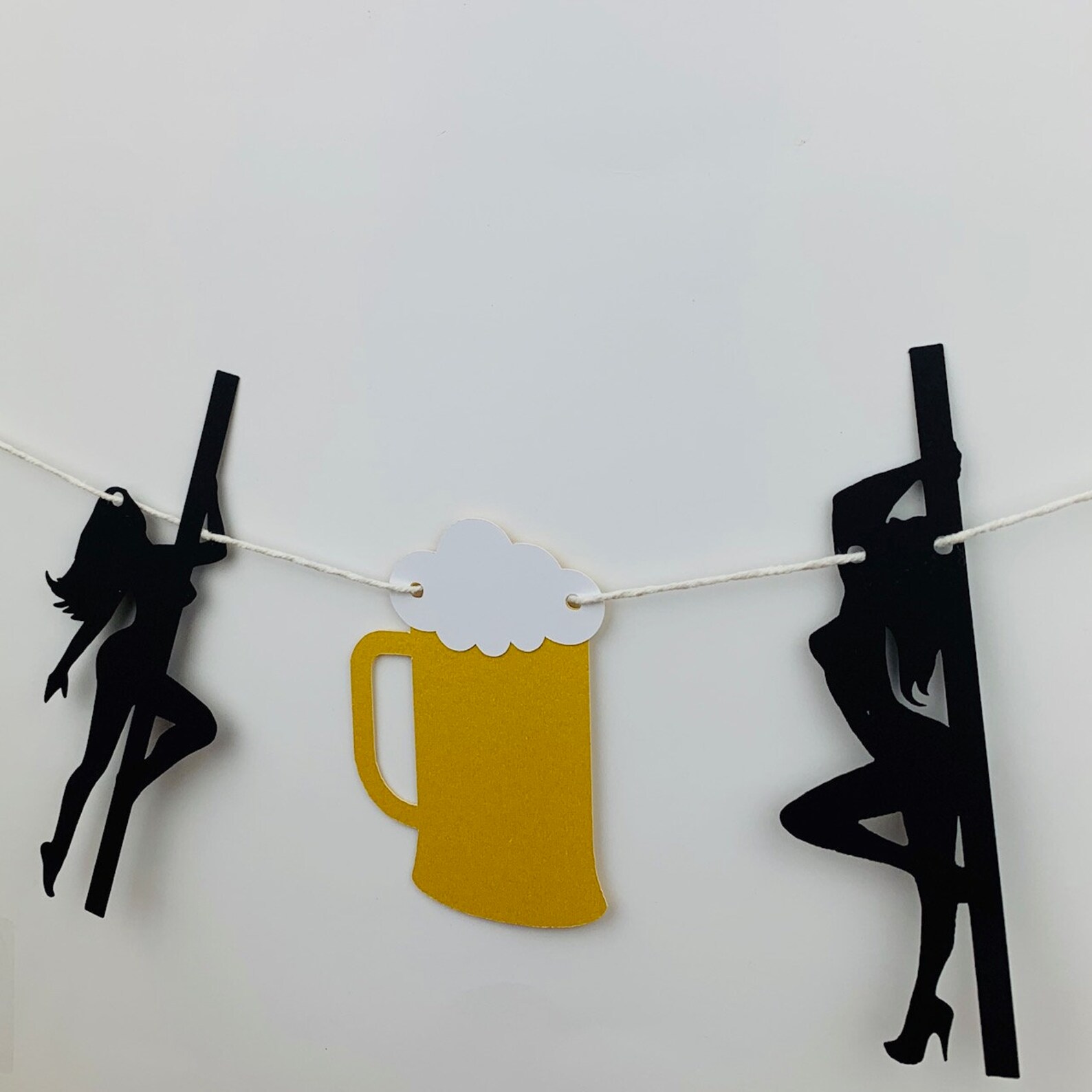 Bachelor Party Pole Dancer and Beer Banner Stripper Bachelor | Etsy