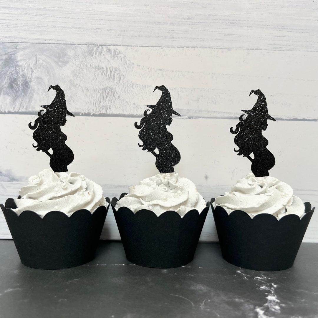 Halloween Baby Shower Gender Reveal Cauldron Witch Baby Brewing Cupcake ...