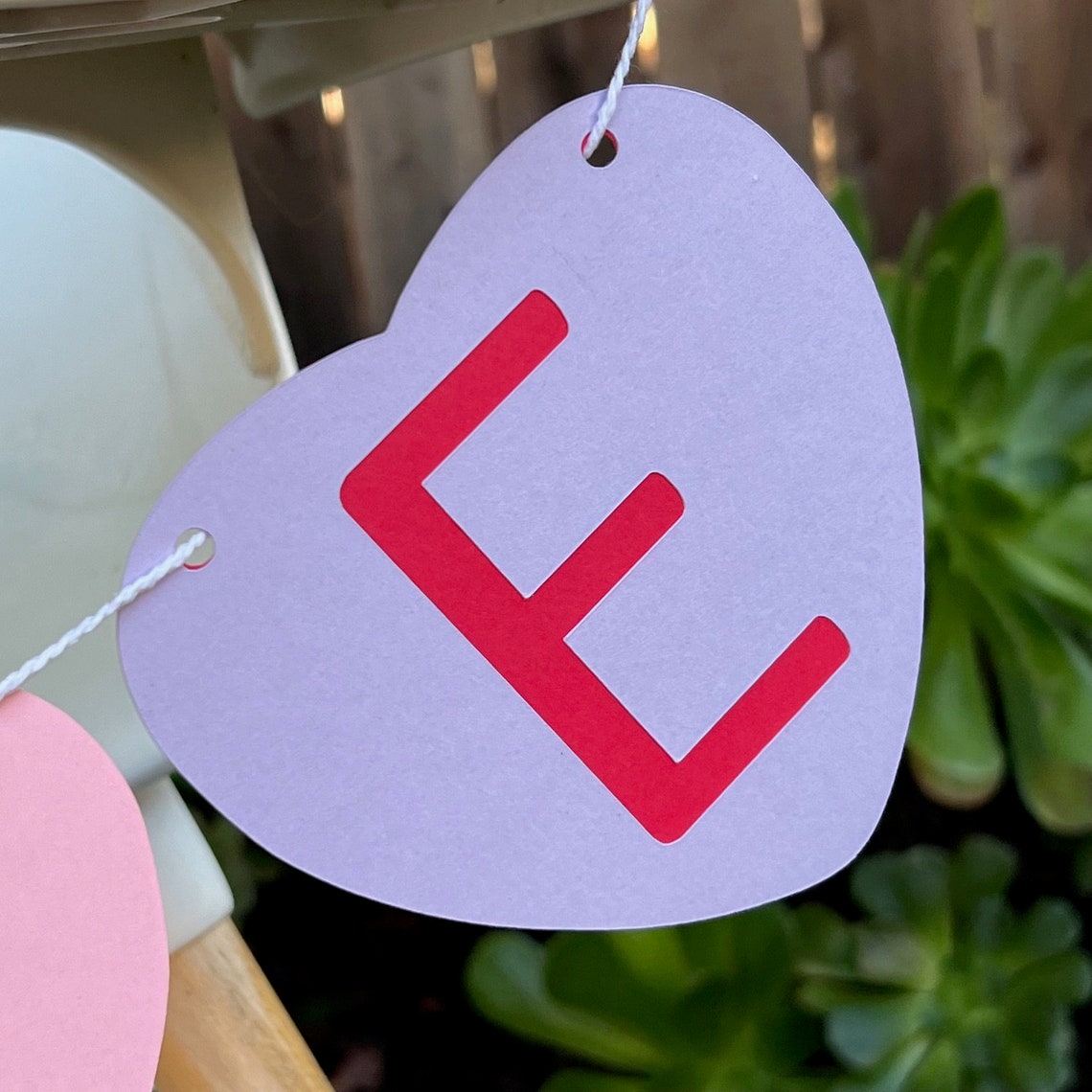Valentine's Day Candy Heart Love First Birthday ONE Banner Garland ...
