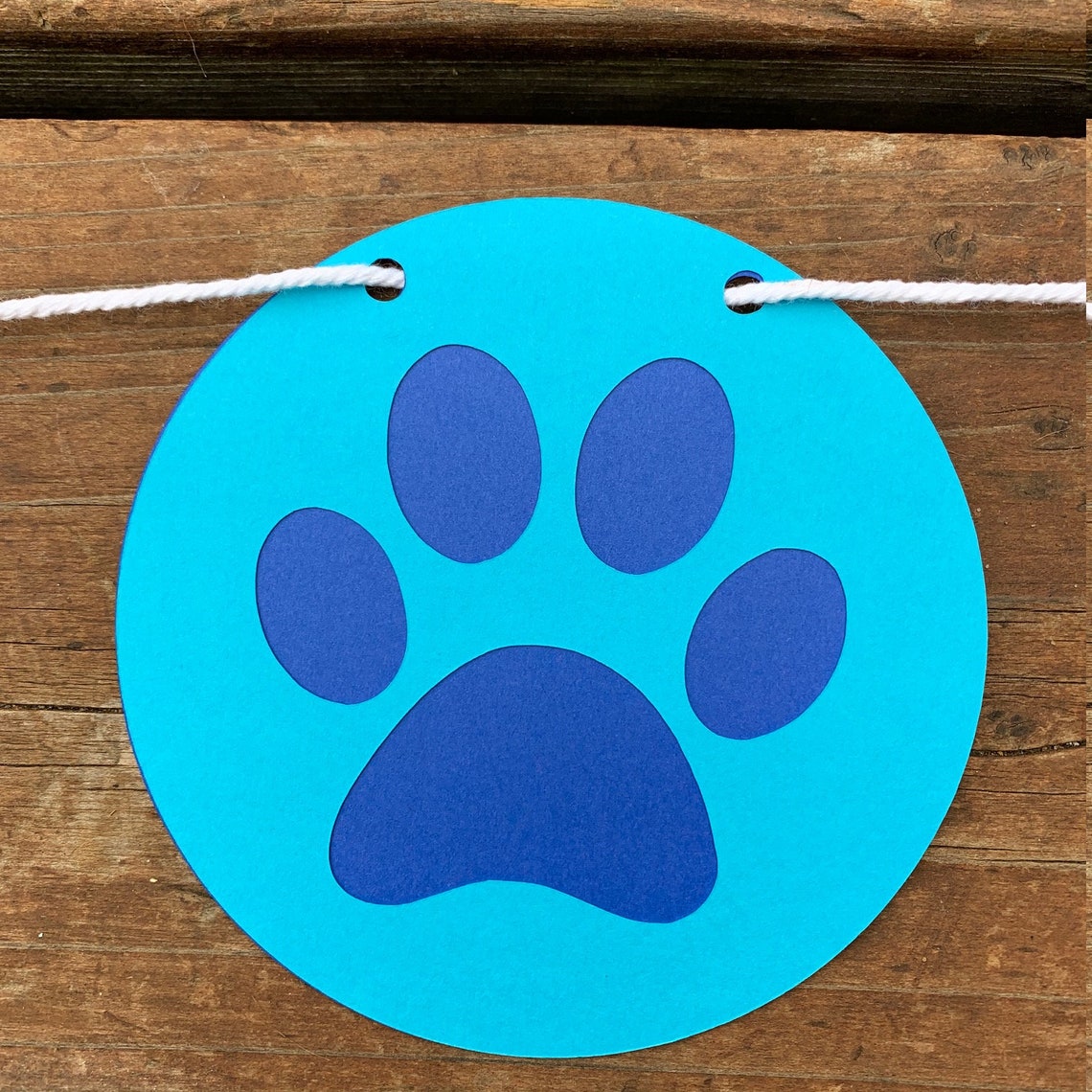 Blues Paw Print Birthday Party Garland Blues Paw Print | Etsy