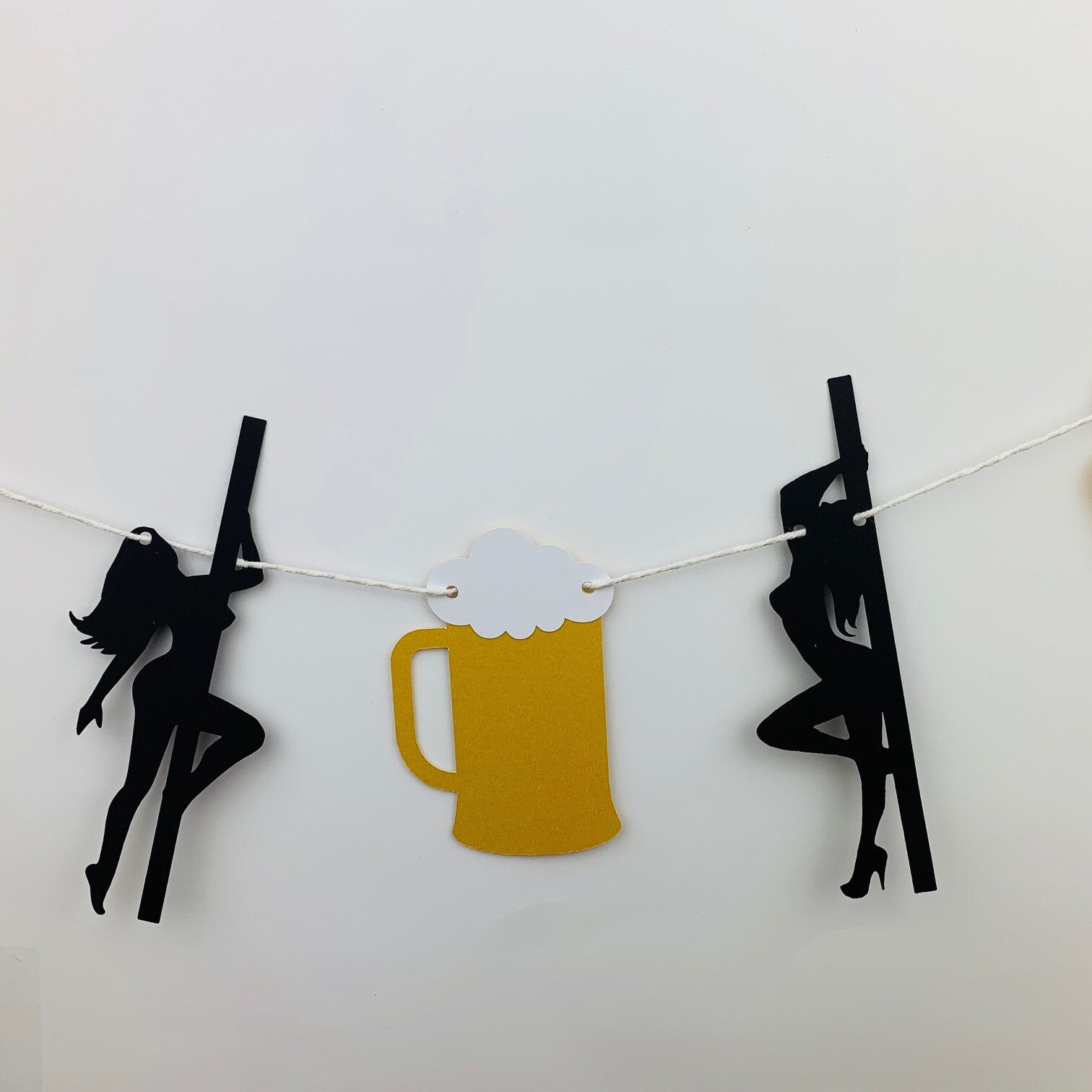 Bachelor Party Pole Dancer and Beer Banner Stripper Bachelor | Etsy