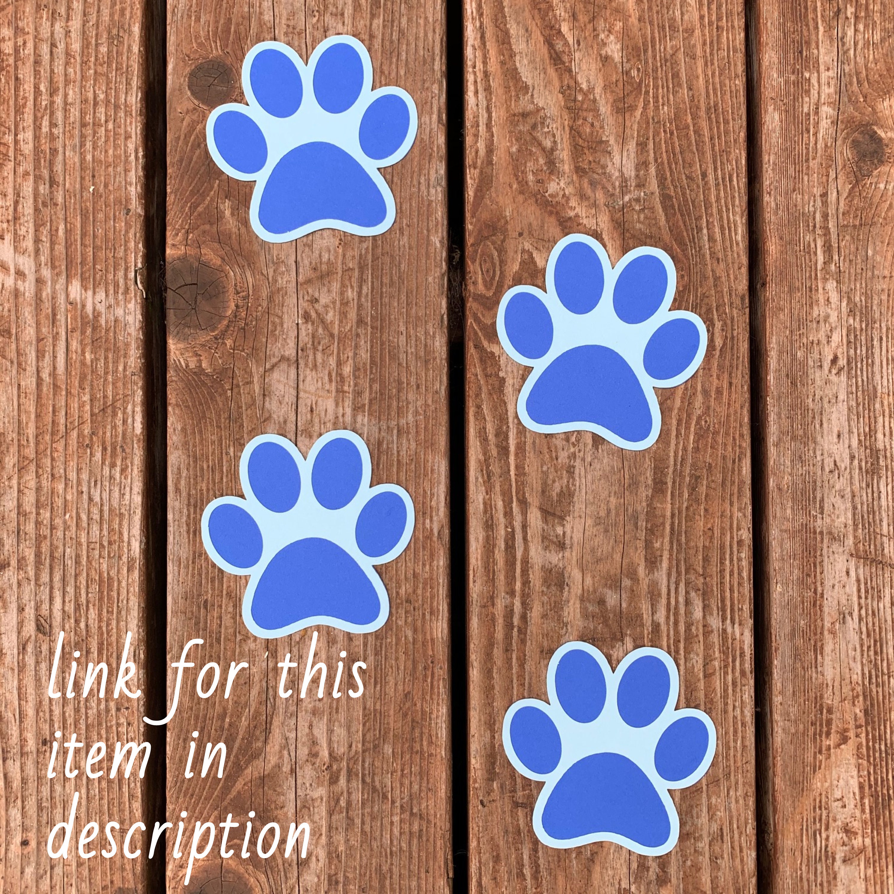 Customized Blue Paw Print Name Banner Blues Birthday Banner | Etsy
