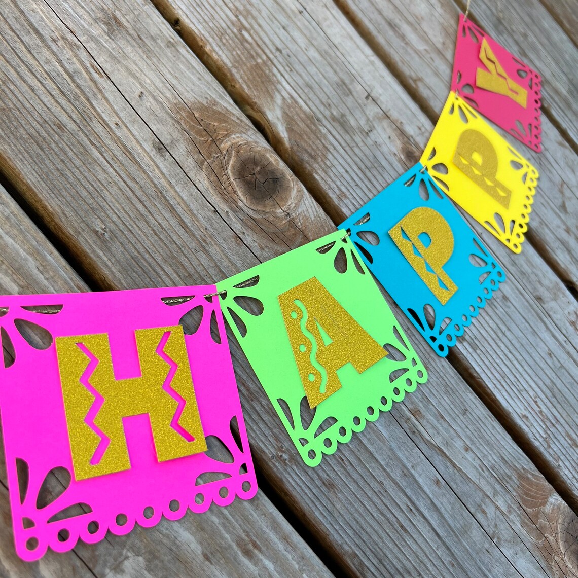Happy Birthday Fiesta Papel Picado Mexico Cancun Cactus Taco - Etsy
