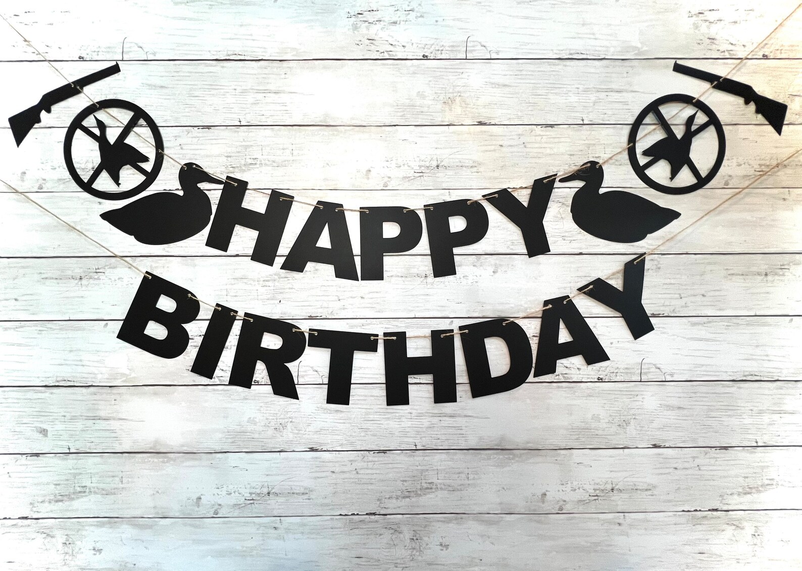 Duck Hunting Happy Birthday Banner Garland Duck Hunting - Etsy