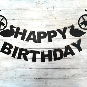 Duck Hunting Happy Birthday Banner Garland | Duck Hunting Party ...