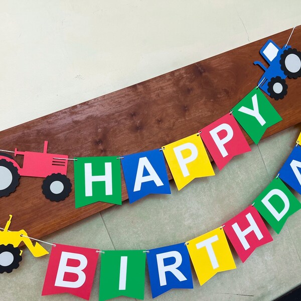 Tractor Banner - Etsy