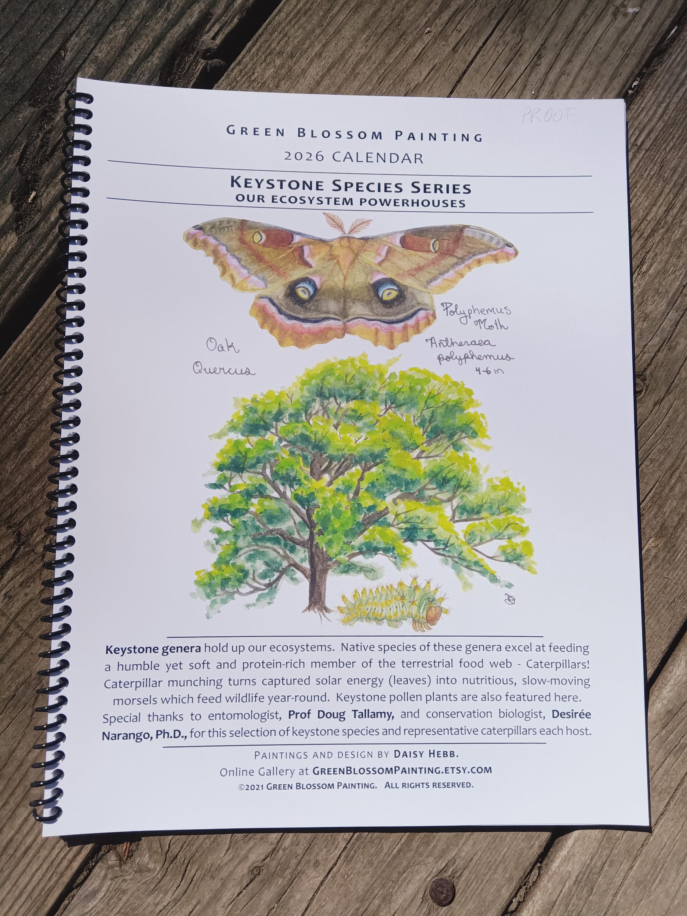 2026 Keystone Species Calendar, a Collaboration With Doug Tallamy - Etsy