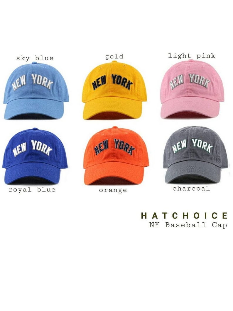 Embroidered NY Stonewashed Baseball Cap - Adjustable Cotton Hat ...