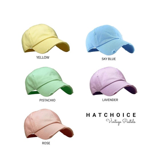 Pastel colored baseball caps store
