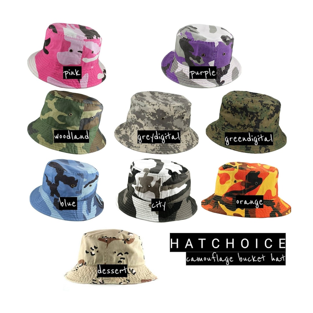 CAMO BUCKET HAT Ed. Camouflage - - Etsy