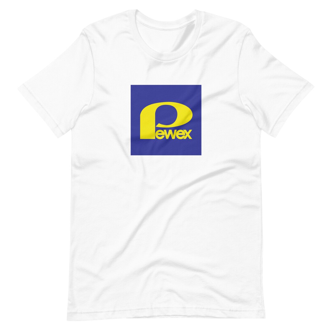 Pewex Center Classic Blue and Yellow Logo DTG on White T-shirt - Etsy