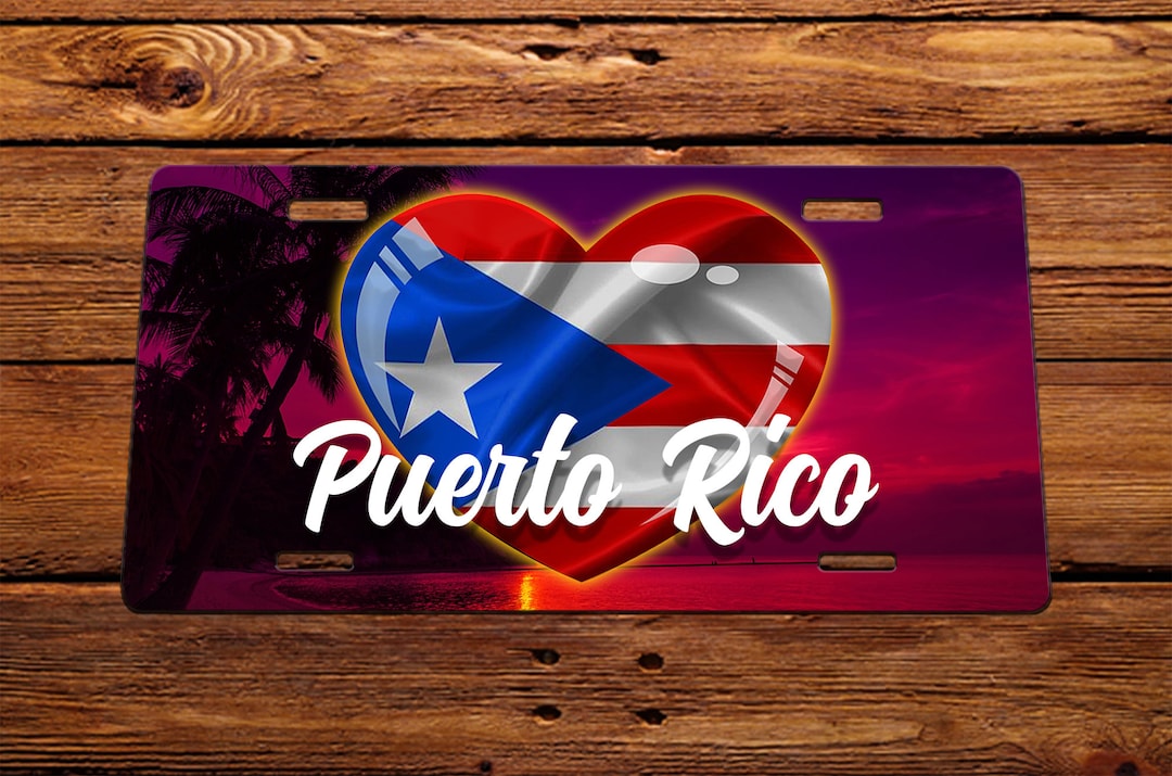 PR Puerto Rican Boricua Personalized License Plate Car - Etsy