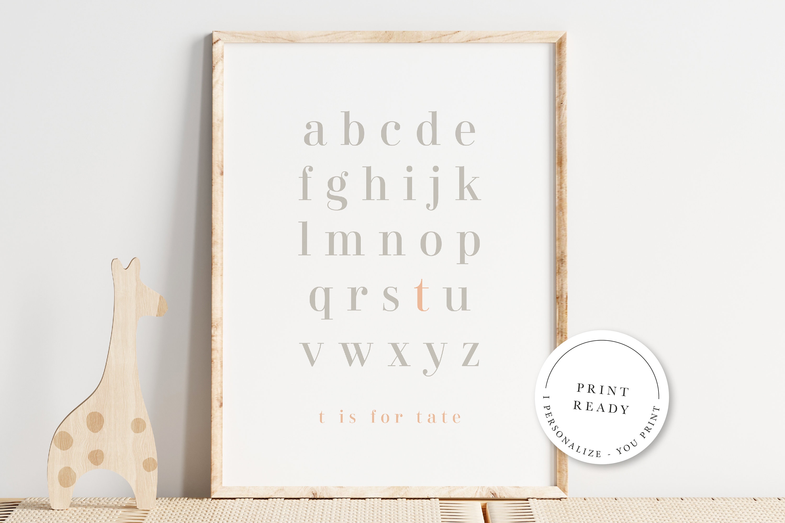 Personalized Alphabet Poster Nursery Poster Print Custom - Etsy