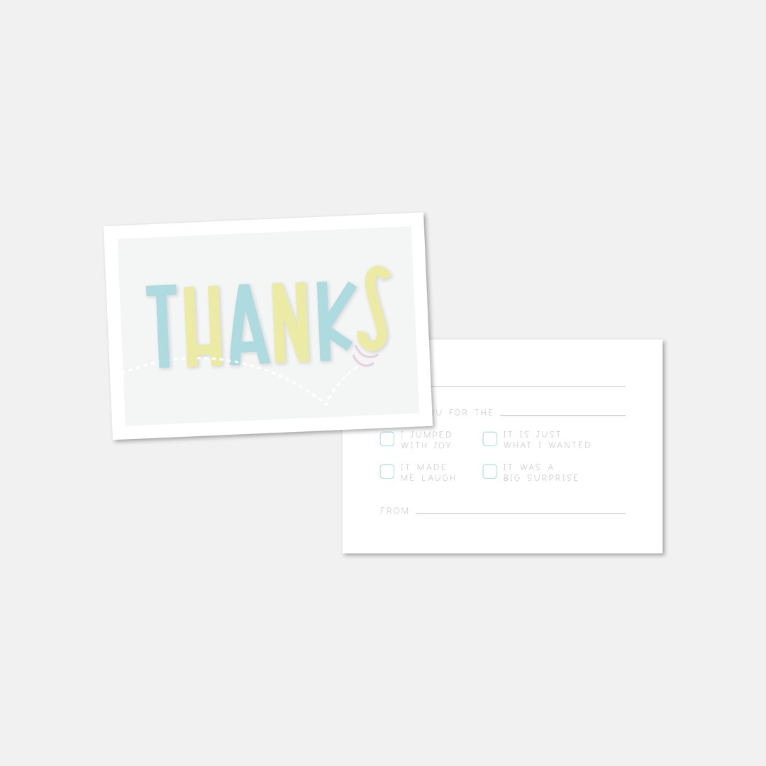 Bounce, Jump & Play Birthday Thank You Card, Kids Thank You Card - Etsy