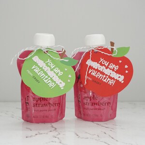 Applesauce Pouch Valentine Tags, Awesomesauce Valentines, Kids ...