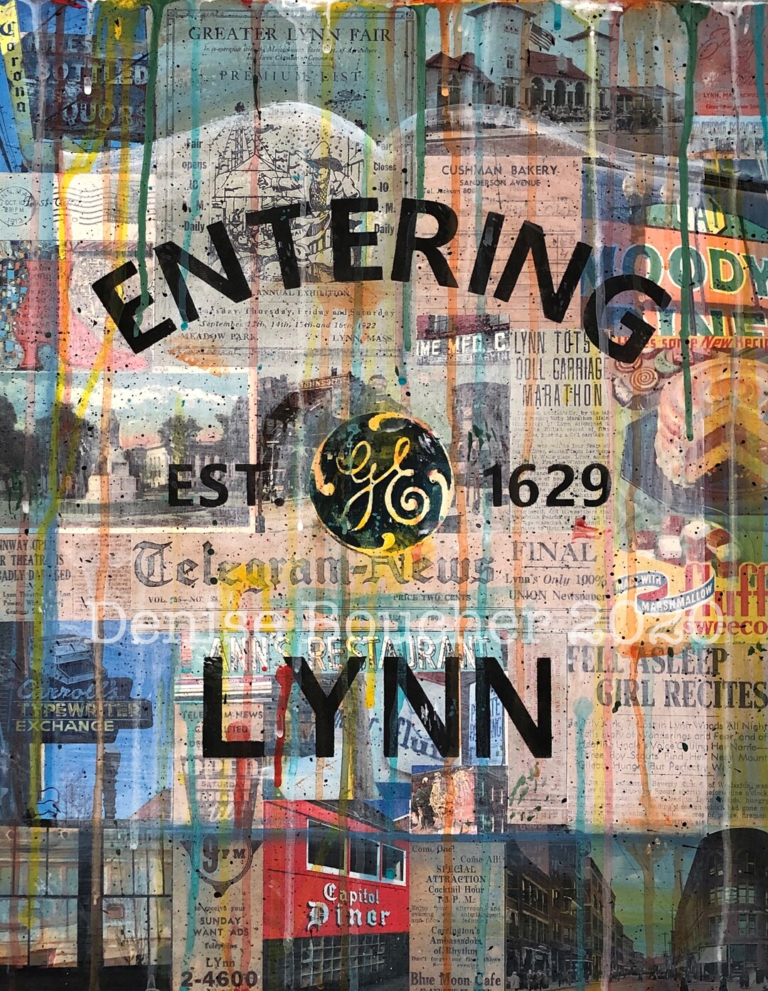 Entering Lynn - Art Print | Mixed Media Art | Collage Lynn Mass | Home ...