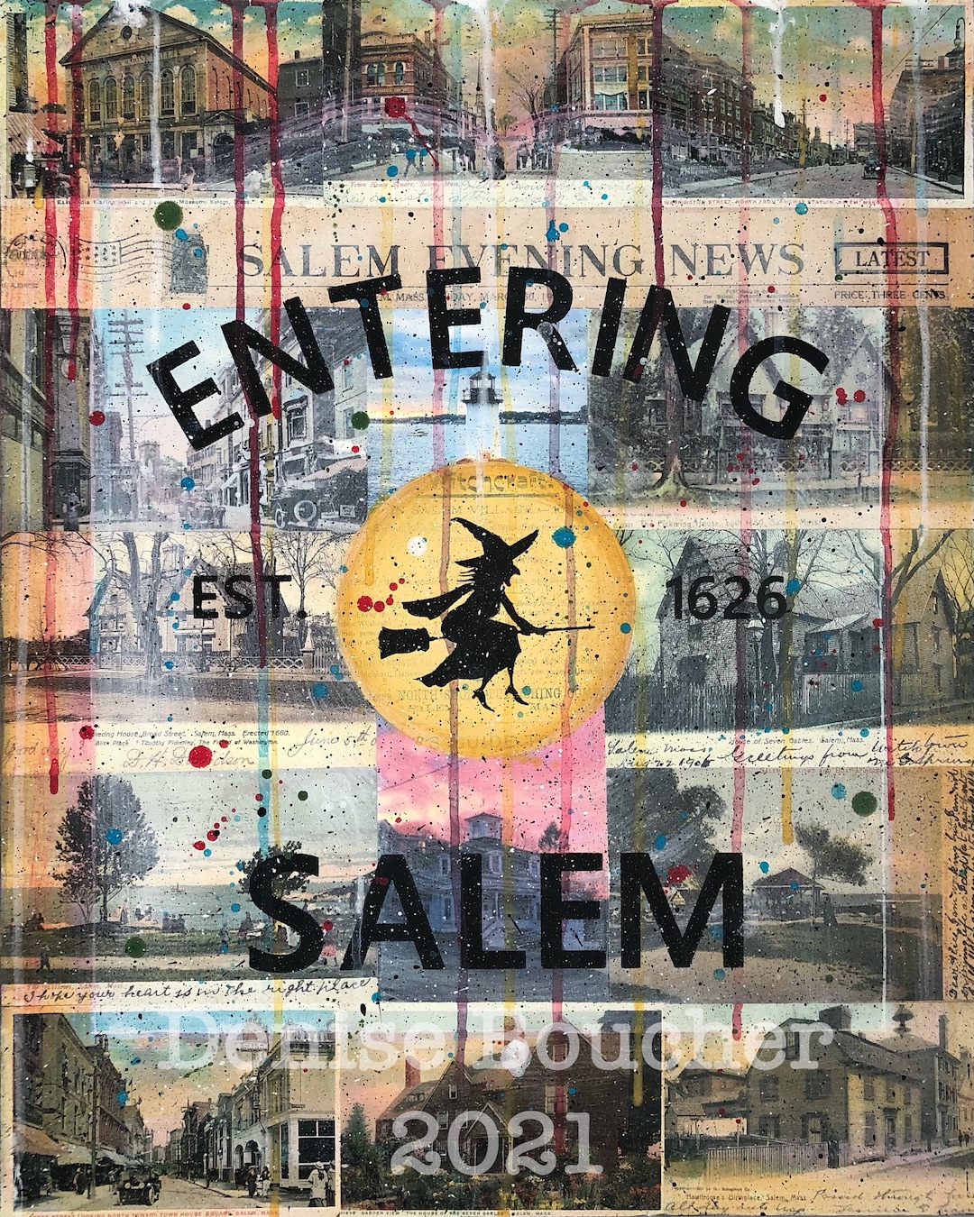 Entering Salem - Art Print | Salem Willows | the Witch City | Witch ...