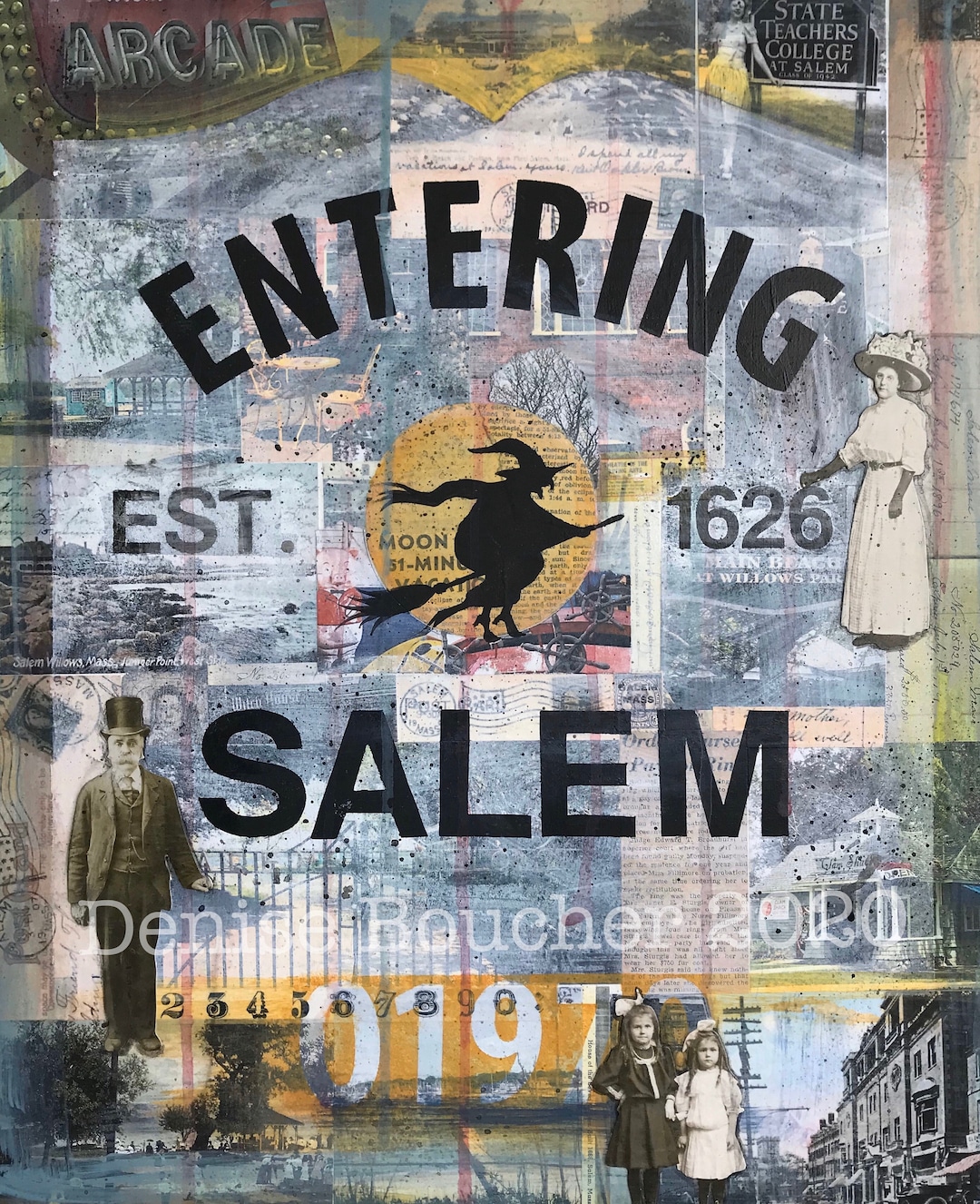 Entrée Salem Art Print Arcade Salem Willows La ville des sorcières Art ...