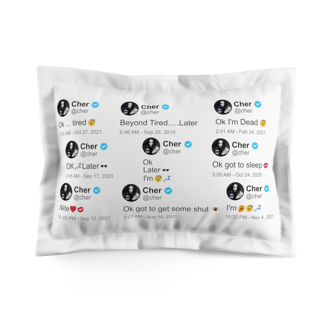 Cher Twitter Greatest Hits Tweet Pillow Cover - Etsy