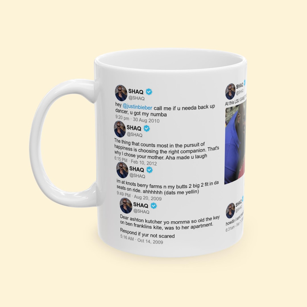 Shaq's Greatest Hits | Twitter Edition | 11oz Ceramic Mug - Etsy