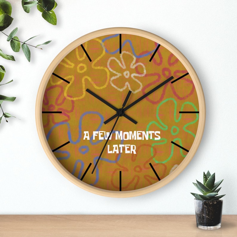 Spongebob, A Few Moments Later, Wall Clock - Etsy