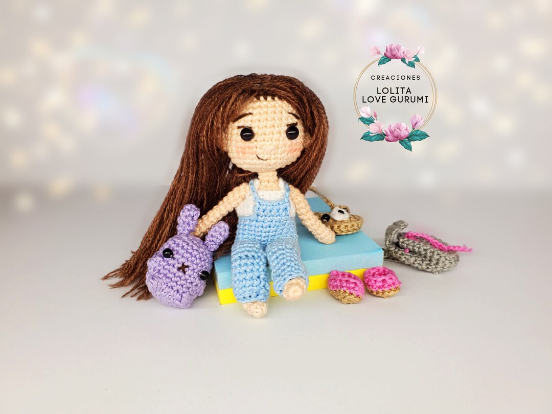 Amigurumi Pattern for Mini Dress-up Doll, Crochet Pattern, Tiny ...