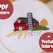 PDF Embroidery Pattern, Red Barn Digital Pattern for Beginners - Etsy