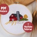 PDF Embroidery Pattern, Red Barn Digital Pattern for Beginners - Etsy