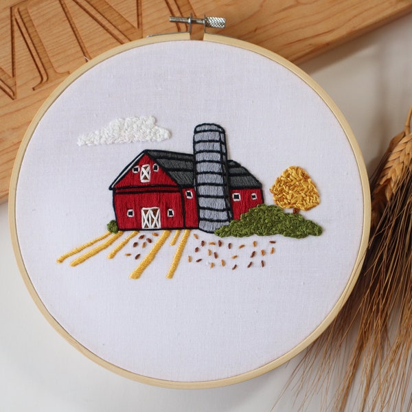 Barn Embroidery - Etsy