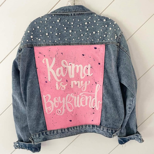 Painted Jean Jacket - Etsy