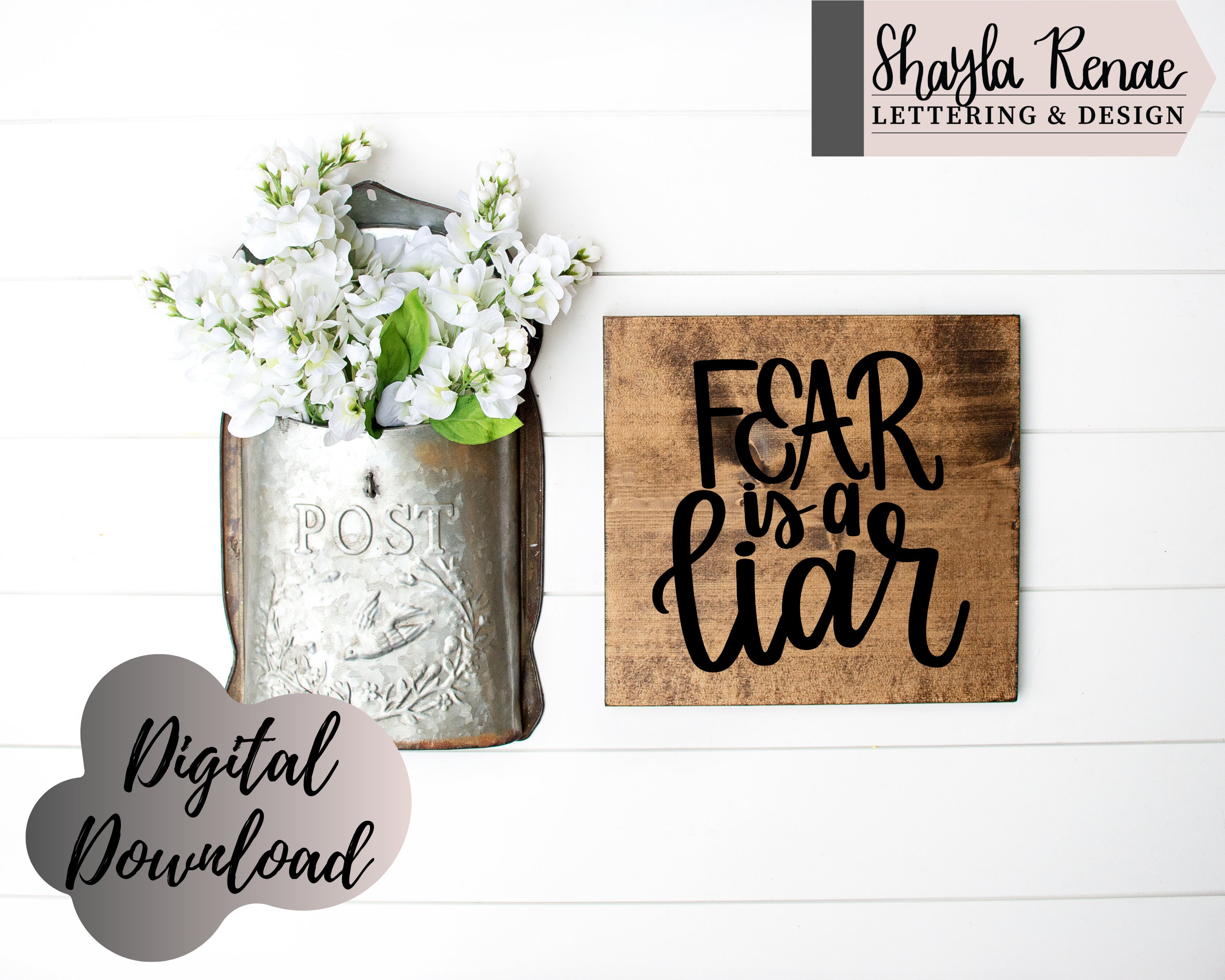 Fear is a Liar SVG Digital Download Home Decor Sign SVG Cricut ...