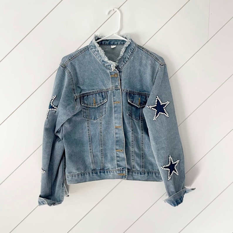 Love Like Jesus Denim Jacket Christian Jean Jacket Floral Faith Jacket ...