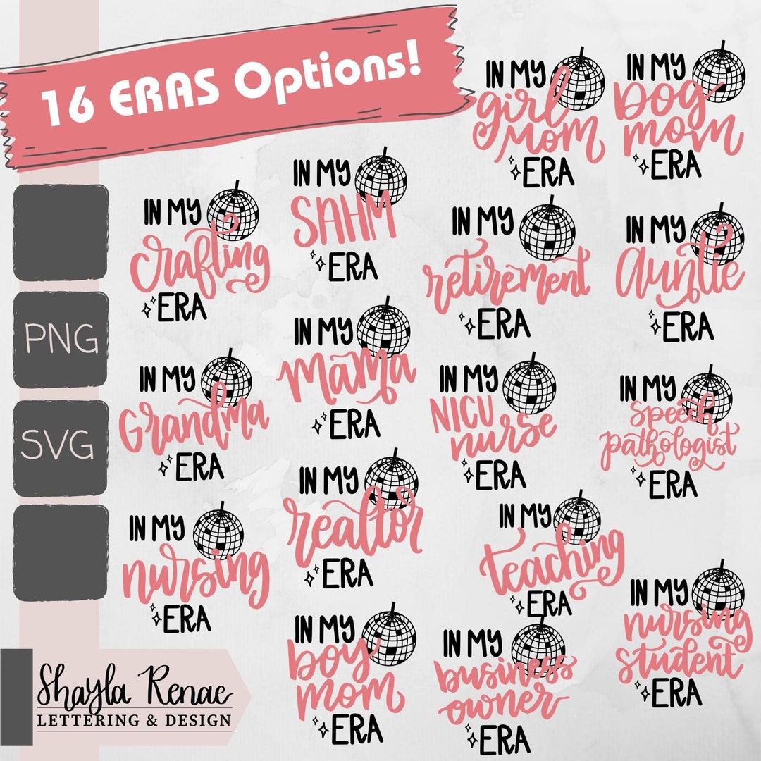 Eras SVG Bundle | in My Era Png | Teacher Era | Speech Pathologist Era ...