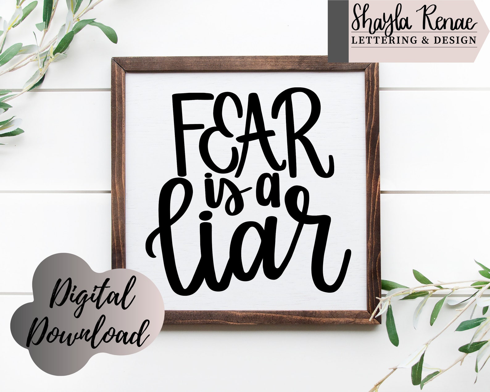 Fear is a Liar SVG Digital Download Home Decor Sign SVG - Etsy