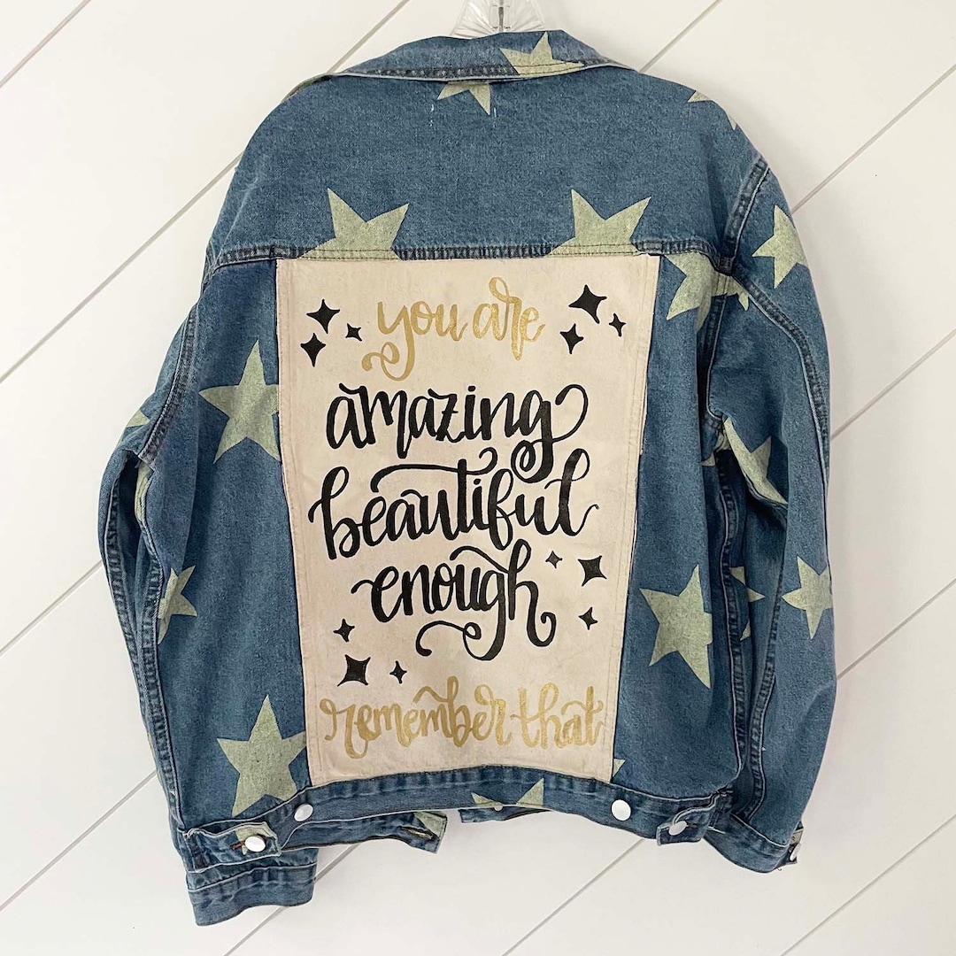 Mental Health Matters Custom Jean Jacket | Denim Jacket | Song Lyric ...