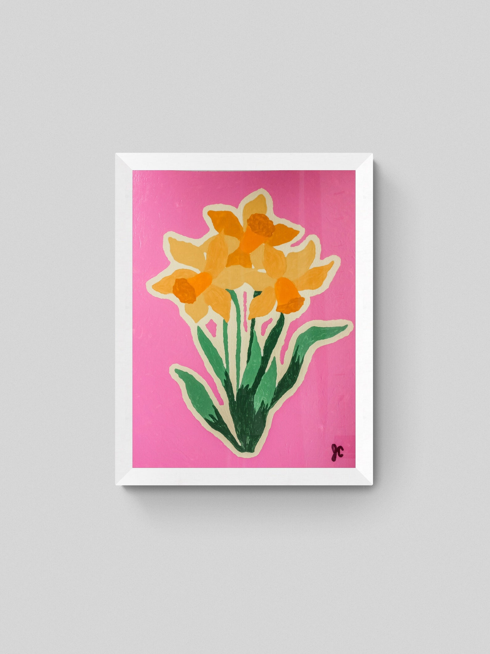 Original Daffodil Painting Contemporary Wall Art Acrylic - Etsy