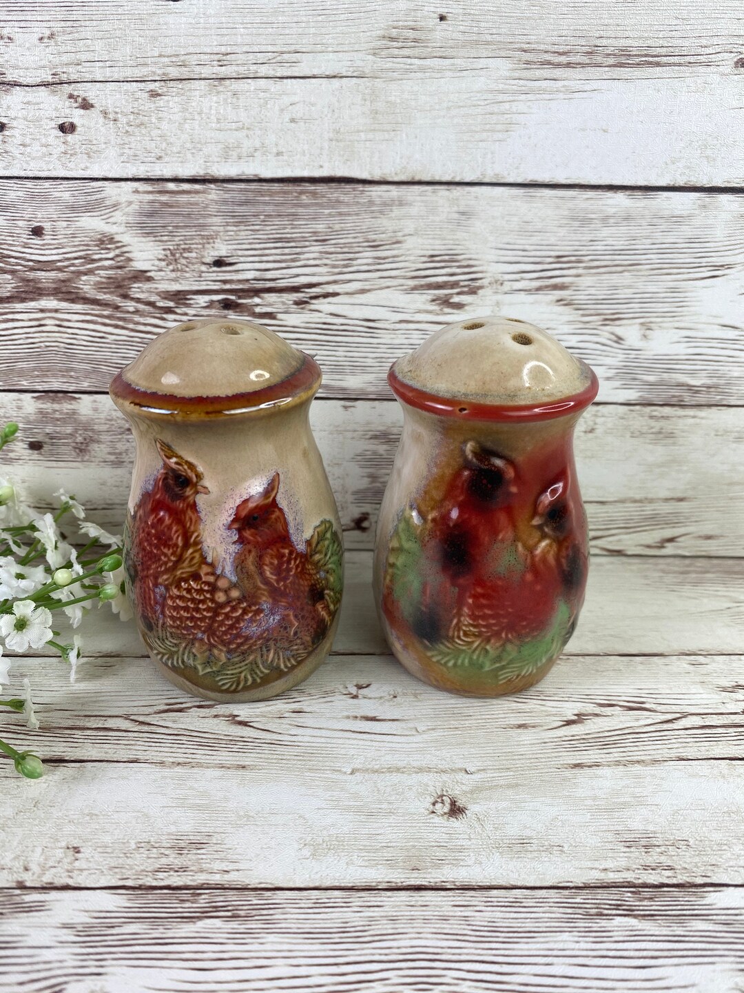 Vintage Red Robin Salt and Pepper Shakers/kitchen and Dining/gift ...