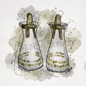 Vintage Pyrex Drawings DIGITAL DOWNLOAD-BUNDLE of Four Files - Etsy