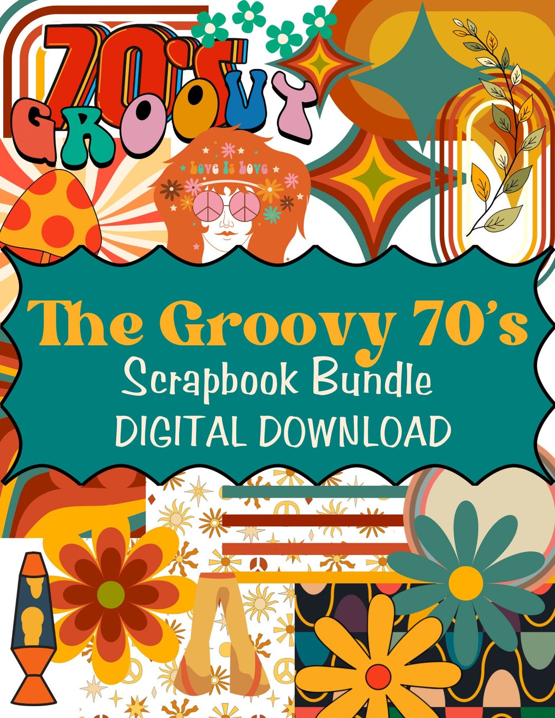 The Groovy 70’s Scrapbook Bundle - Digital Download - Etsy